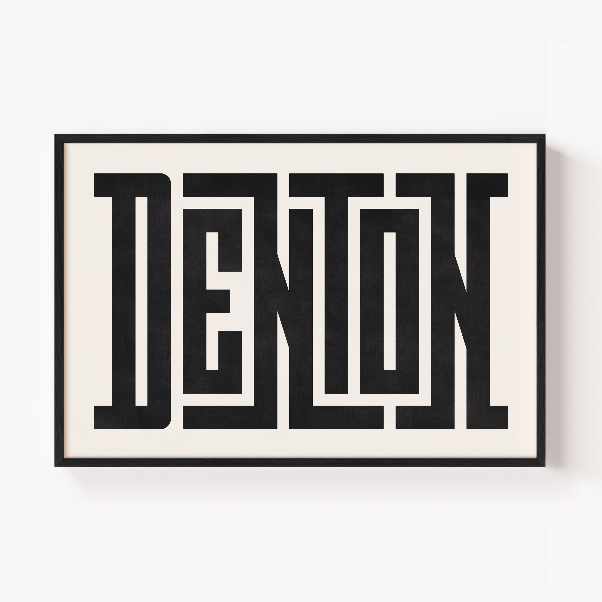Denton Wall Art - Typography Prints & Posters | Serif Art Co.