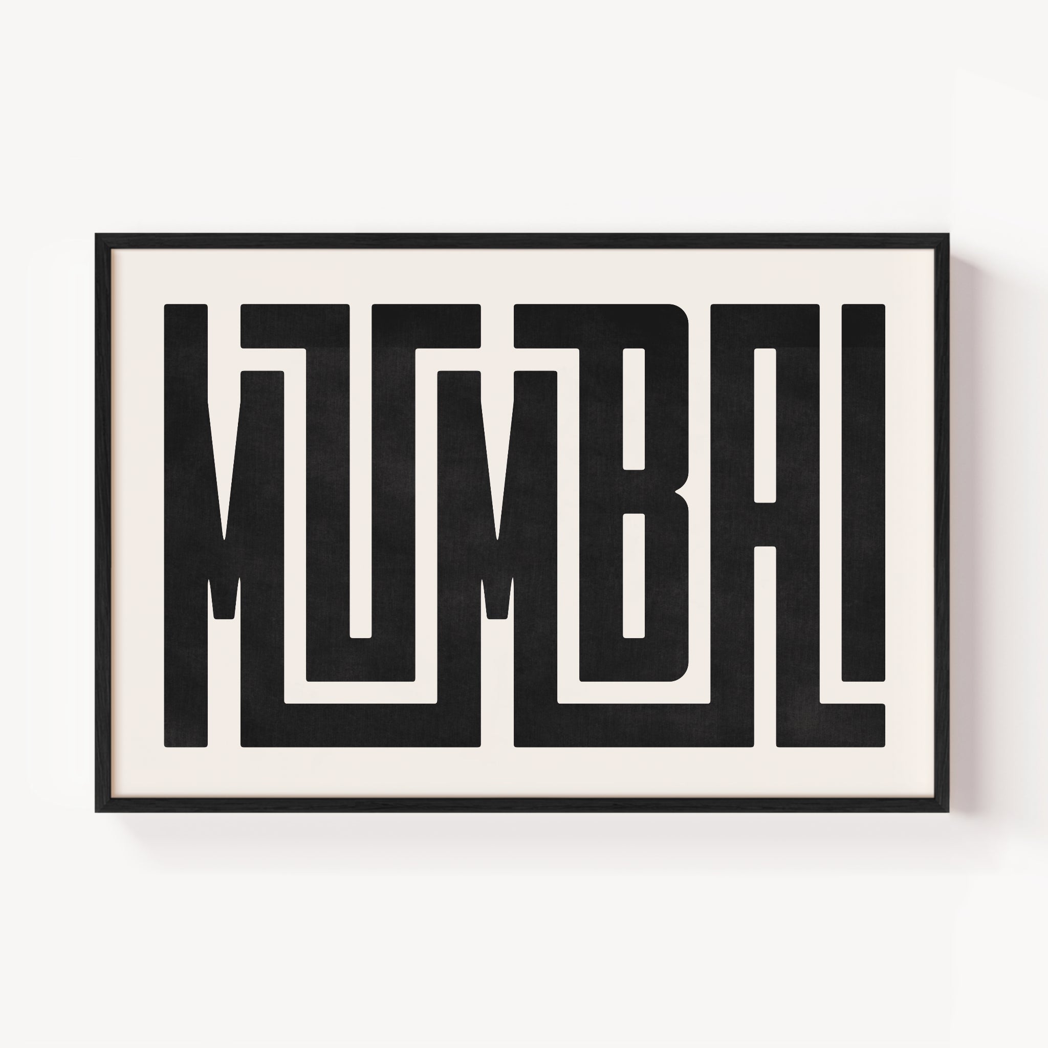 Mumbai Wall Art - Typography Prints & Posters | Serif Art Co.